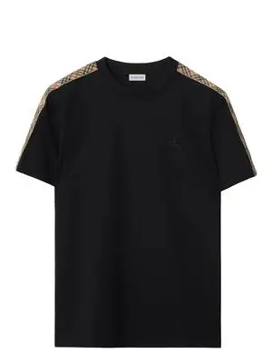Burberry Check-trim Ekd T-shirt - Black