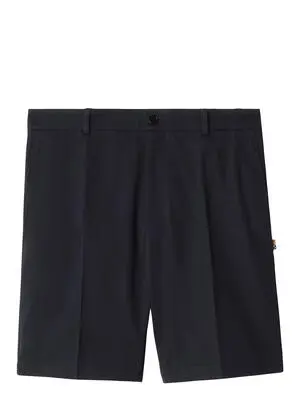 Burberry Cotton Twill Slim Shorts Navy
