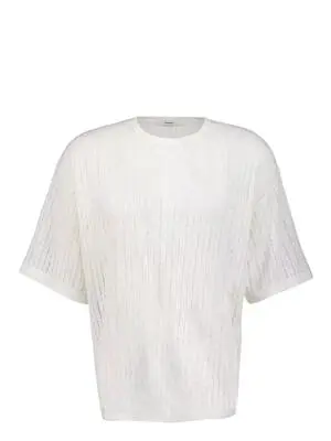 Commas Pointelle Knit T-shirt - White