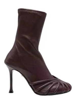 ALEVI MILANO 70mm Lambskin Ankle Boots - Red