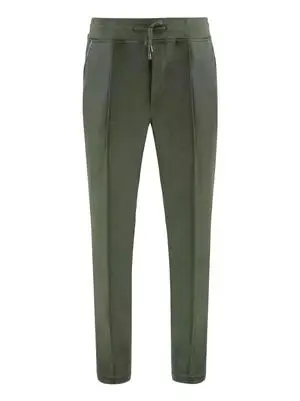 MOORER Pleated Drawstring Trousers - Green