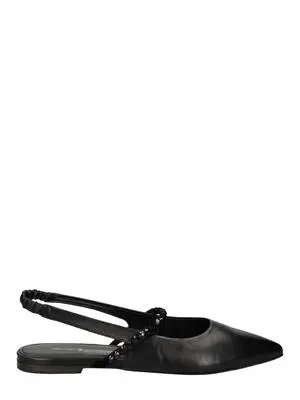 KENNEL&SCHMENGER Greta Leather Slingback Ballerinas - Black