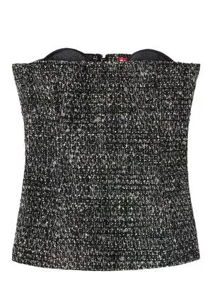DIESEL Tweed Sleeveless Top - Grey