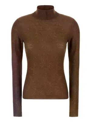 Fabiana Filippi Turtleneck Sequin-embellished Sweater - Brown