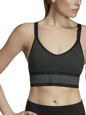 Adidas All Me Wanderlust Seamless Long Sports Bra - Grey
