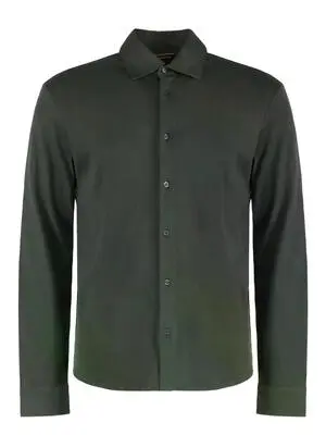 MOORER Long-sleeve Button-fastening Shirt - Green