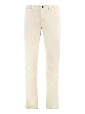 MOORER Button-fastening Straight Leg Trousers - Neutrals