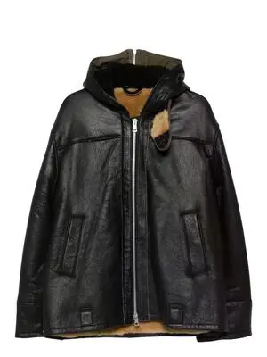 Our Legacy Blizzard Hooded Leather Jacket - Black