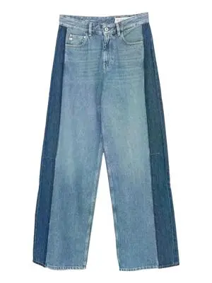 Ag Two-tone Panelled Jeans - Lcro Blue