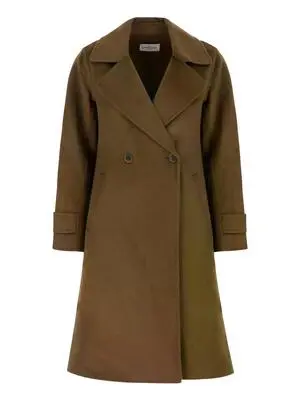 THE DYNAMIS STUDIO Double-breasted Wool Coat - Brown