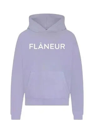 FLANEUR Logo-print Hoodie - Purple