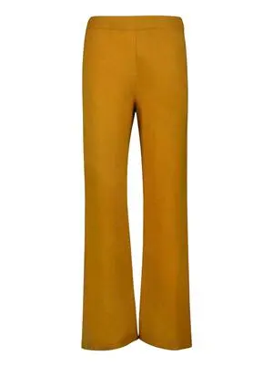 PAULA Nanna Wide-leg Knit Trousers - Yellow