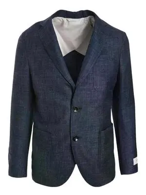 AGNONA Linen Single-breasted Blazer