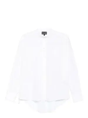 Emporio Armani Button-front Curved-hem Shirt - White