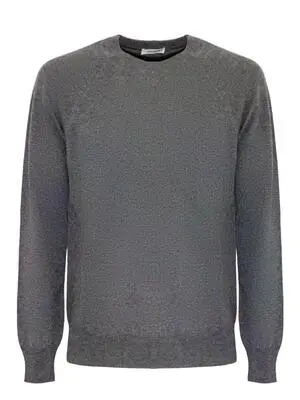 KANGRA Raglan-sleeve Wool Sweater - Grey