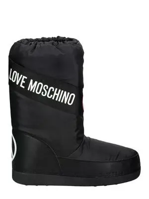 Moschino Logo Heart Snow Boots - Black