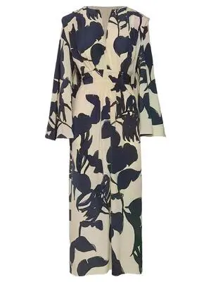 Johanna Ortiz Floral-print Midi Dress - Neutrals