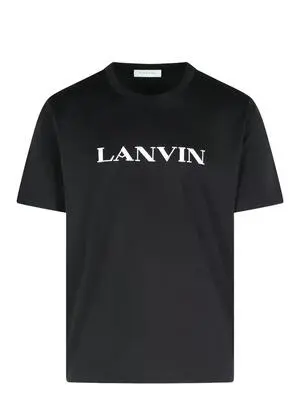 LANVIN Logo-print Cotton T-shirt - Black