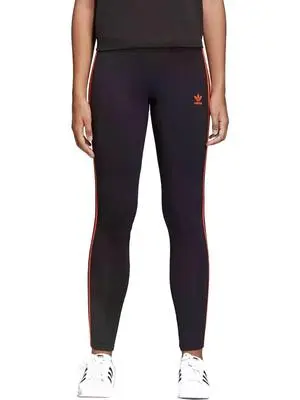 Adidas Three-stripe Leggings - Black
