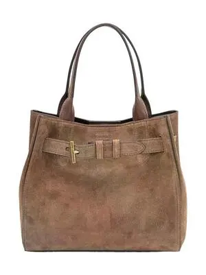 TOM FORD Audrey Suede Tote - Brown