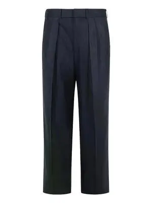 TOM FORD Pinstriped Pleated Trousers - Blue