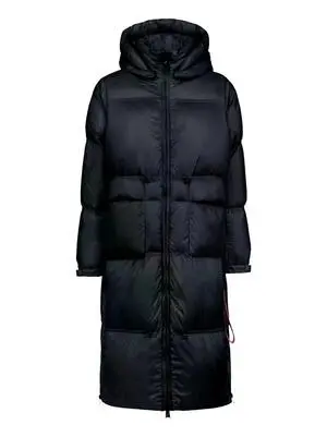 AFTER/LABEL Hooded Quilted Puffer Coat - Black