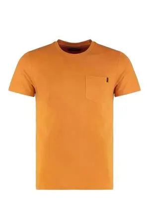 MOORER Crew-neck Short-sleeve Sweater - Orange