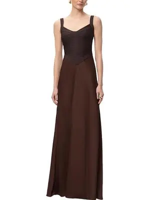 Herve Leger The Samantha Gown Walnut