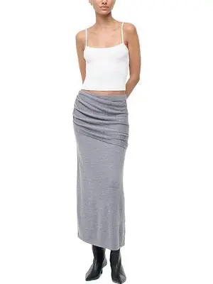 Staud Wilma Skirt - Heather Grey