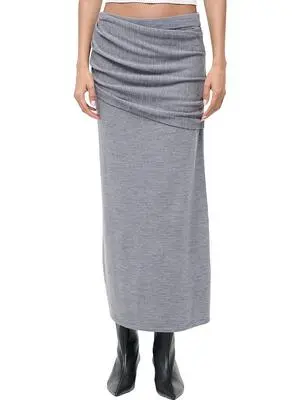 Staud Wilma Skirt - Heather Grey