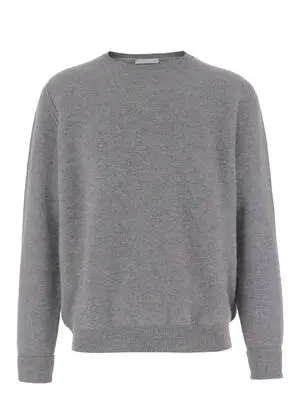 OLIVER LATTUGHI Crew-neck Ribbed Sweater - Grey