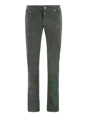 MOORER Five-pocket Corduroy Trousers - Green
