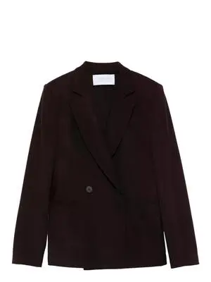 Harris Wharf London Double-breasted Wool Blazer - Red