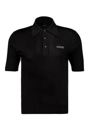 Amiri Logo-embroidered Polo Shirt - Black