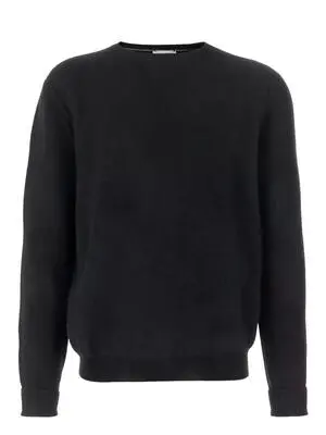 OLIVER LATTUGHI Round-neck Ribbed Sweater - Black