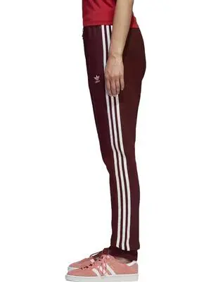 Adidas Trefoil-cuffed Track Pants - Red