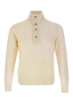 GRAN SASSO High-Neck Button Sweater