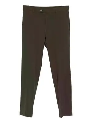 BOSS Button-fastening Straight-leg Trousers - Green
