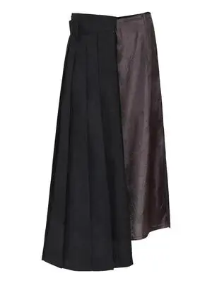 MAISON MARGIELA Pleated Asymmetrical Skirt - Black