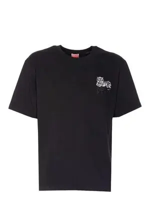 Kenzo Tiger-embroidered T-shirt - Black