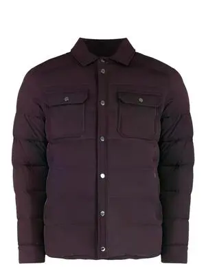 MOORER Quilted Collar Jacket Red