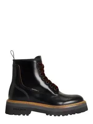 Woolrich Main Lace-up Combat Boots - Black