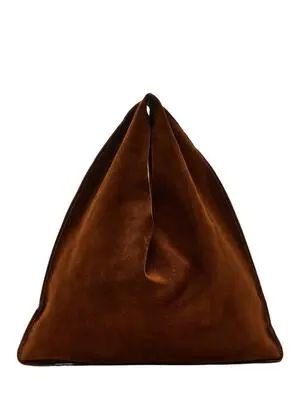 THE ROW The Row Small Bindle Suede Bag Neutral