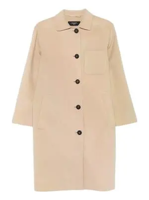 Max Mara Patch-pocket Button Coat - Neutrals