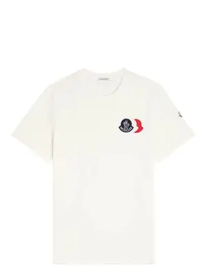 Moncler Logo-appliquéd Cotton T-shirt - White