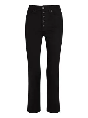 Good American Slim Straight-leg Cropped Jeans - Black