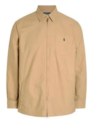 Polo Ralph Lauren Logo-embroidered Cotton Overshirt - Tan