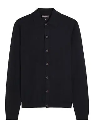 Emporio Armani Wool Cardigan - Navy