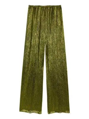 FORTE_FORTE Lamé Voile Trousers - Green