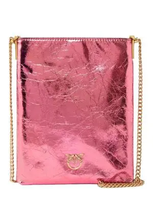 Pinko Metallic-finish Mini Clutch Bag - Pink